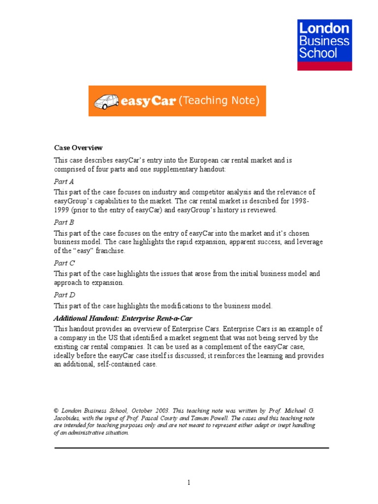 Easy Car Case Analysis | PDF