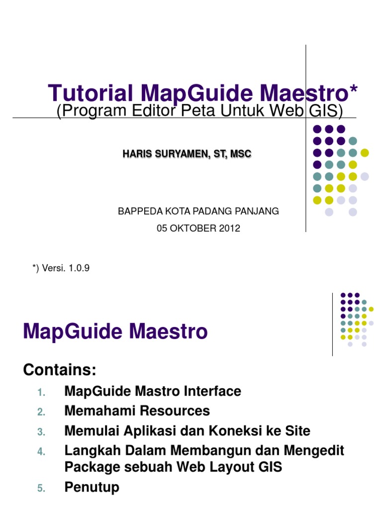 Tutorial MapGuide Maestro | PDF