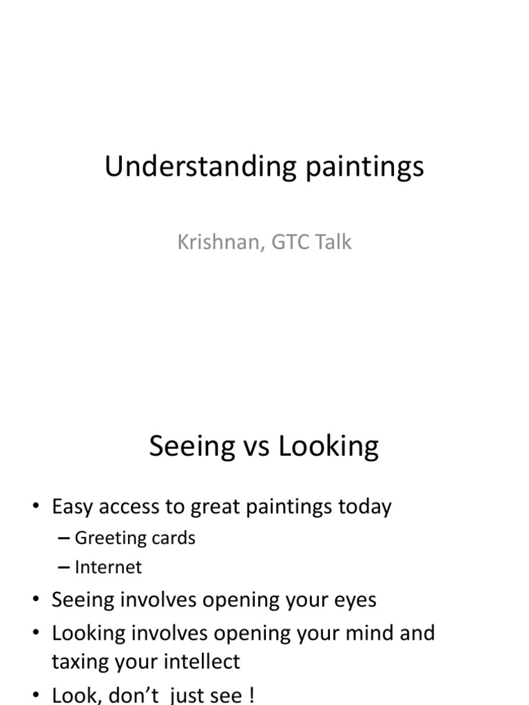 Guidelines for Analyzing Paintings | PDF | Paintings | Art Media