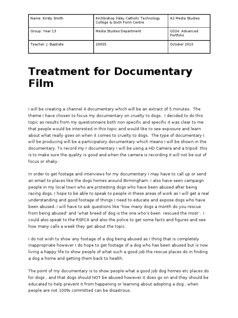 Blank Treatment Documentary Film | PDF | Documentary Film