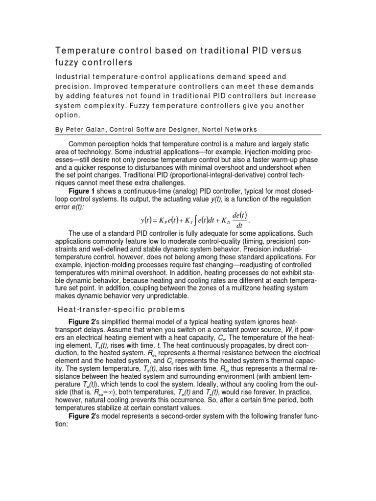 PID Vs Fuzzy Control | Download Free PDF | Control Theory | Fuzzy Logic