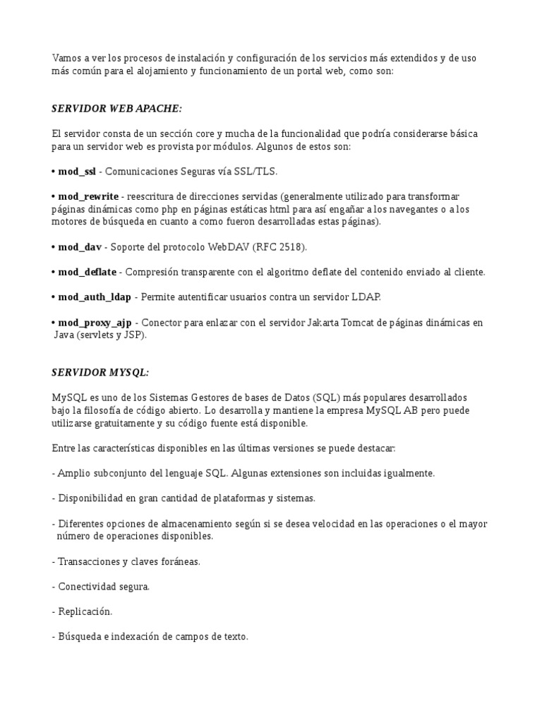 Apache Mysql PHP PDF | PDF | Servidor HTTP Apache | Servidor web