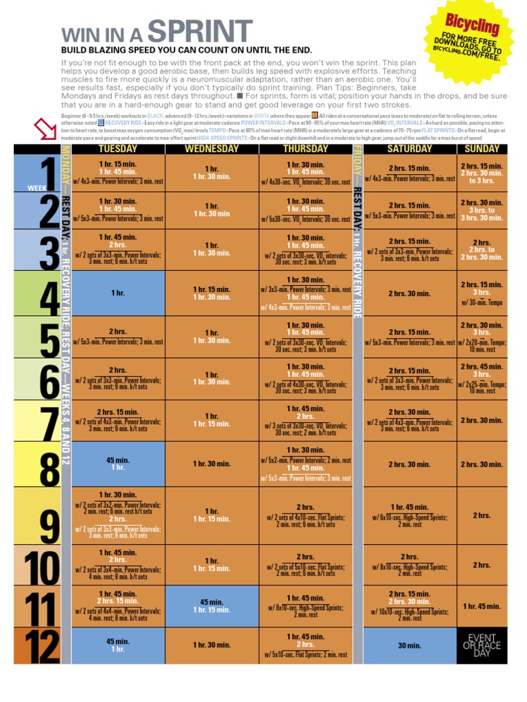 Sprint Training Plan | Aerobic Exercise | Human Resource Management
