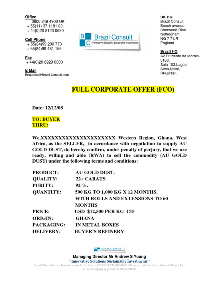 Fco Gold Dust | PDF | Economies | Business