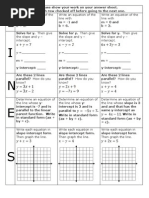 Slope Intercept Gameboard | PDF | Teaching Methods & Materials