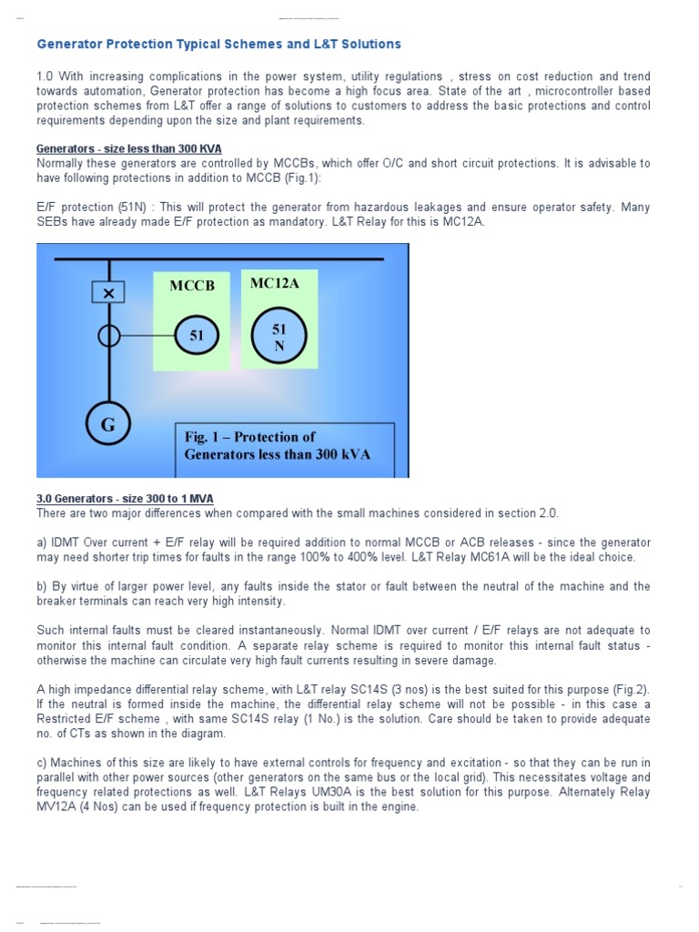 L&T Solutions | PDF | Relay | Electric Generator
