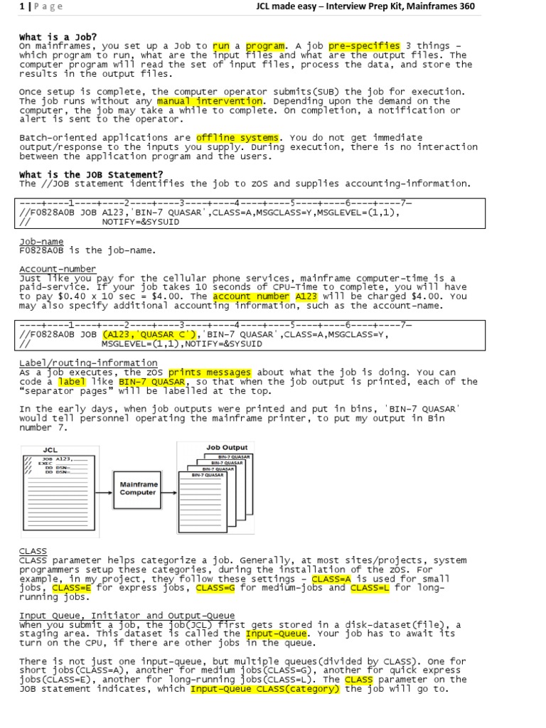 JCL Made Easy - Interview Preparation Kit | PDF | Computer Program | Programming