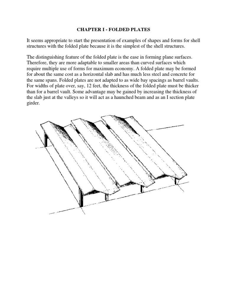 Folded Plates | PDF | Truss | Structural Steel