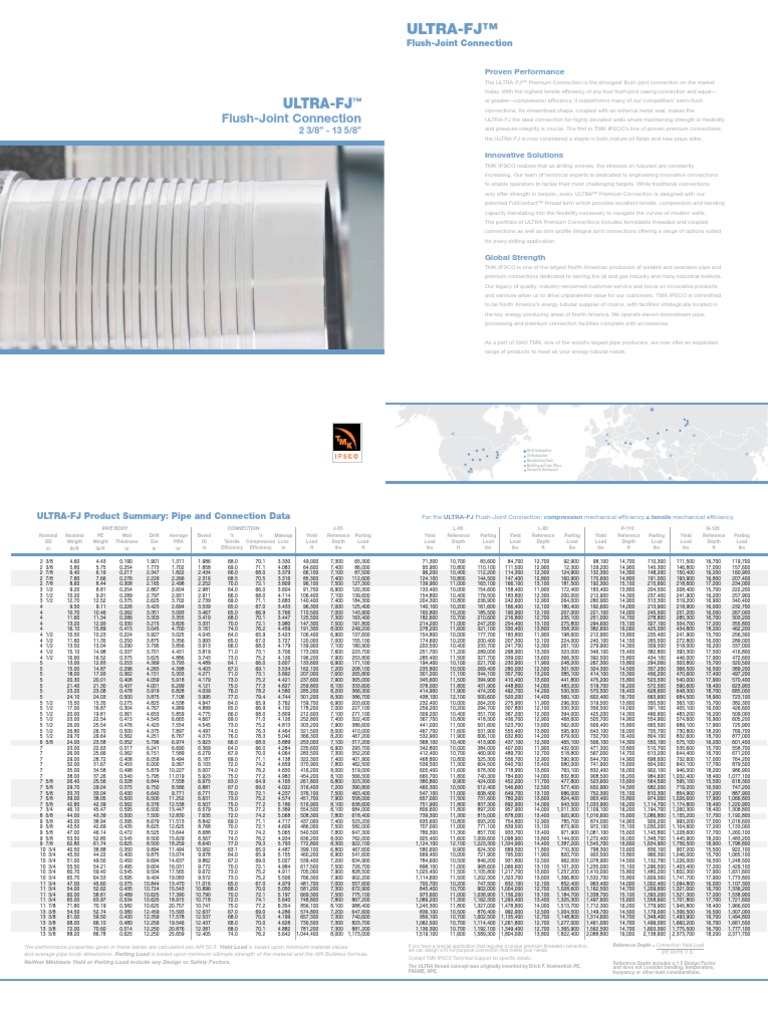 Ultra FJ Brochure | PDF | Strength Of Materials | Yield (Engineering)