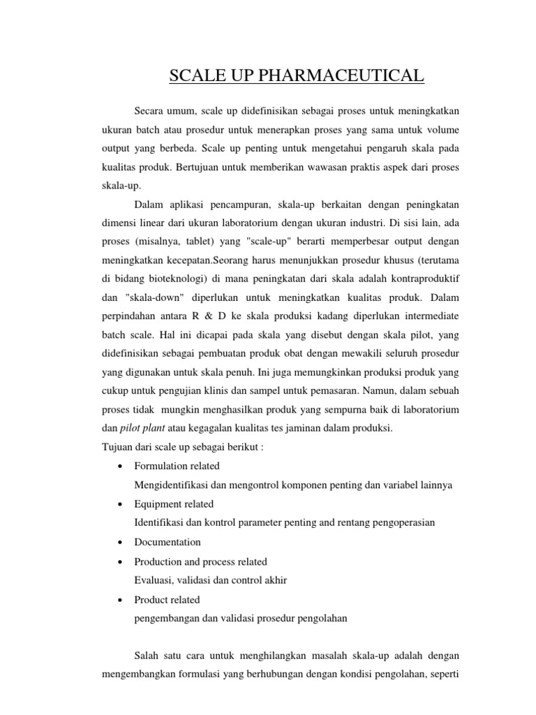 MF Scale Up Pharmaceutical | PDF