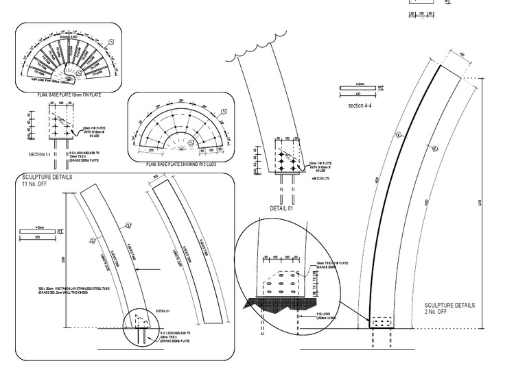 Base Plate and Sculpture Details | PDF