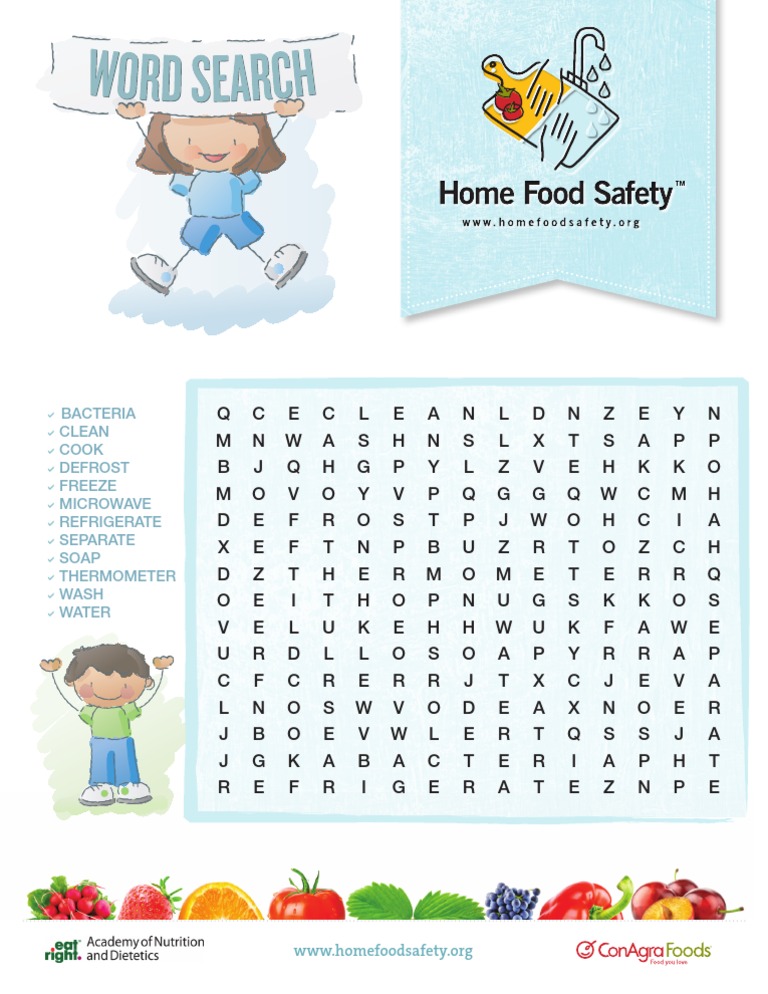 Food Safety Word Search | PDF