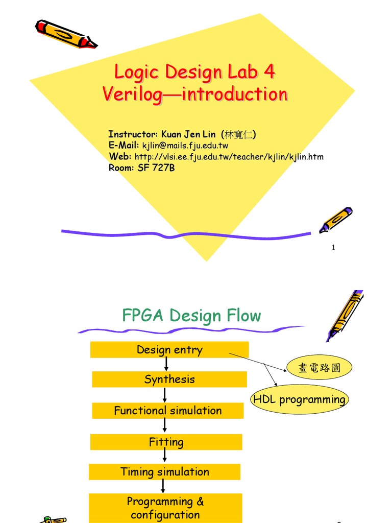 Logic Design Lab Verilog 101 | PDF | Hardware Description Language | Electronic Design