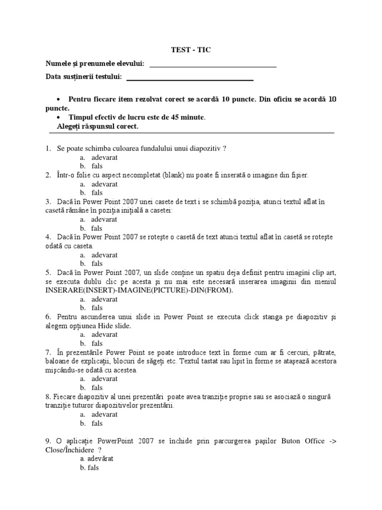 Test TIC PowerPoint1 | PDF