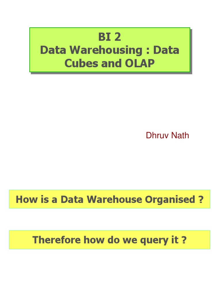 BI 2 Data Cubes and OLAP | PDF | Computers
