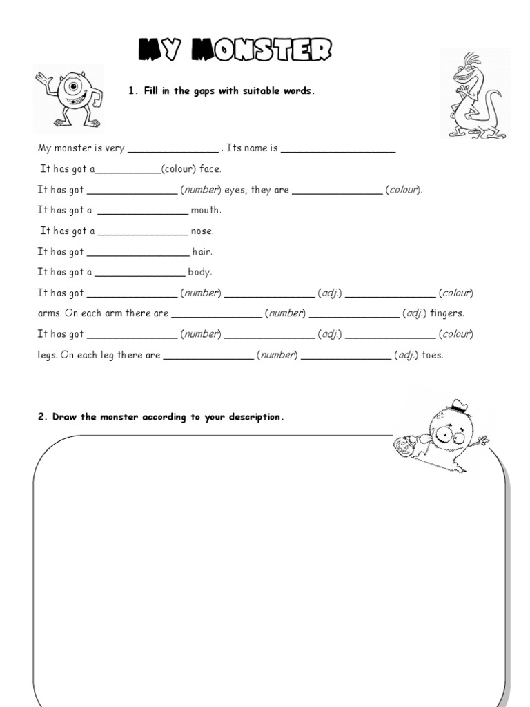 Monster Complete and Draw | PDF