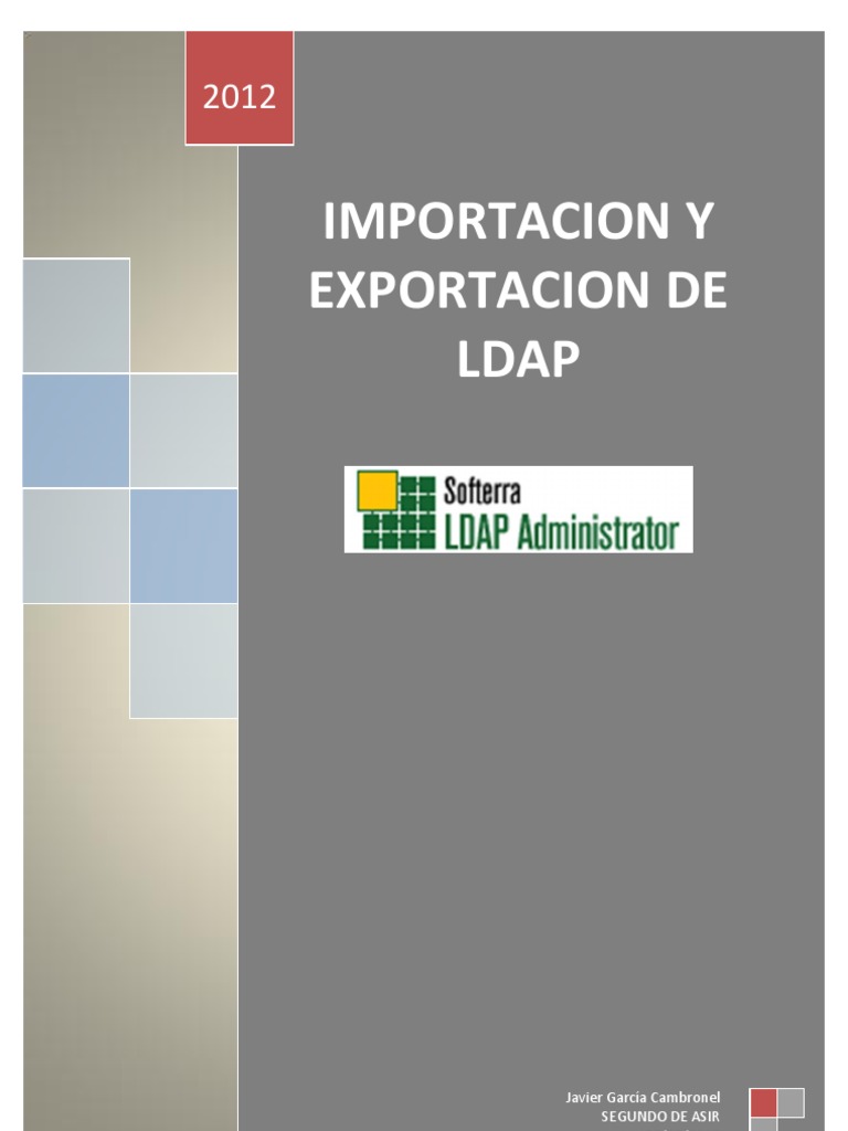 Importar y Exportar LDAP Con Softerra | PDF | Software del sistema ...