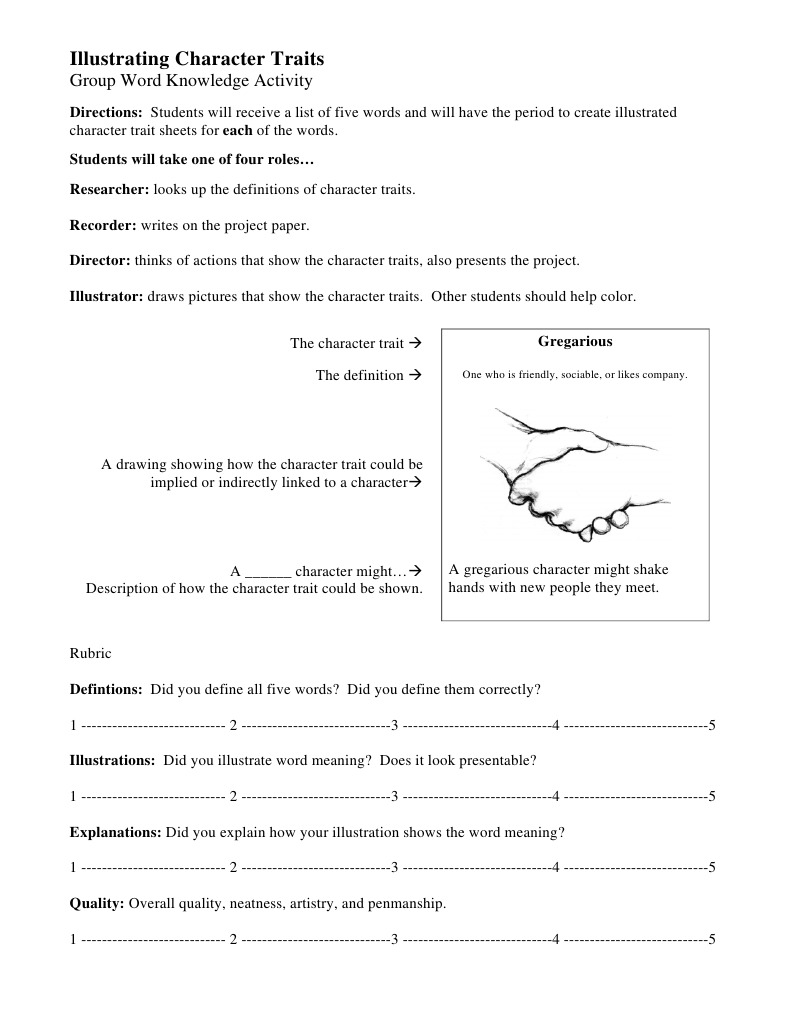 Illustrate Character Traits | PDF | Psychology | Psychological Concepts