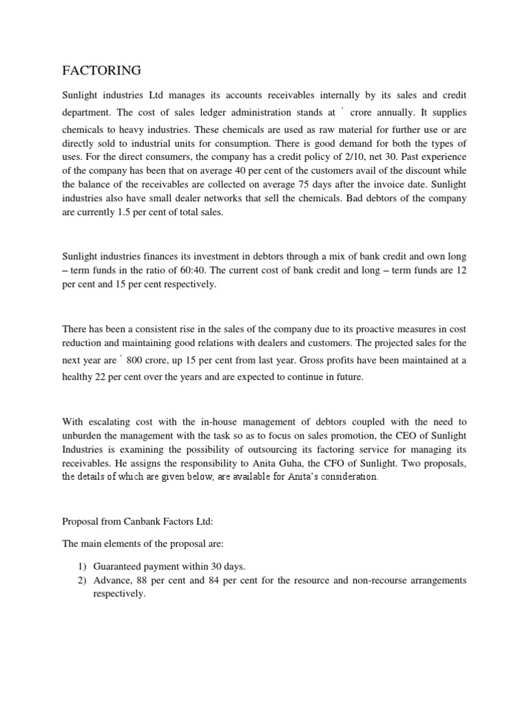 Factoring | PDF | Factoring (Finance) | Economies