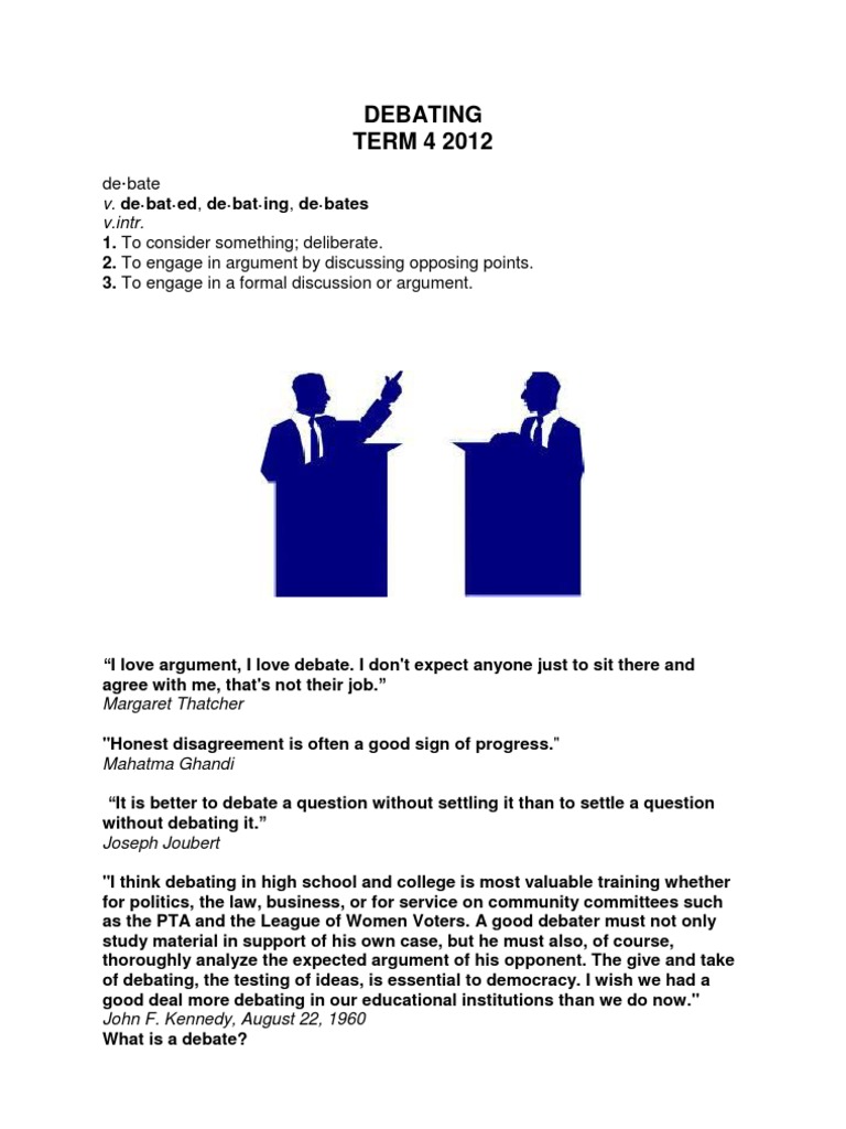 Student Booklet | PDF | Public Speaking | Argument