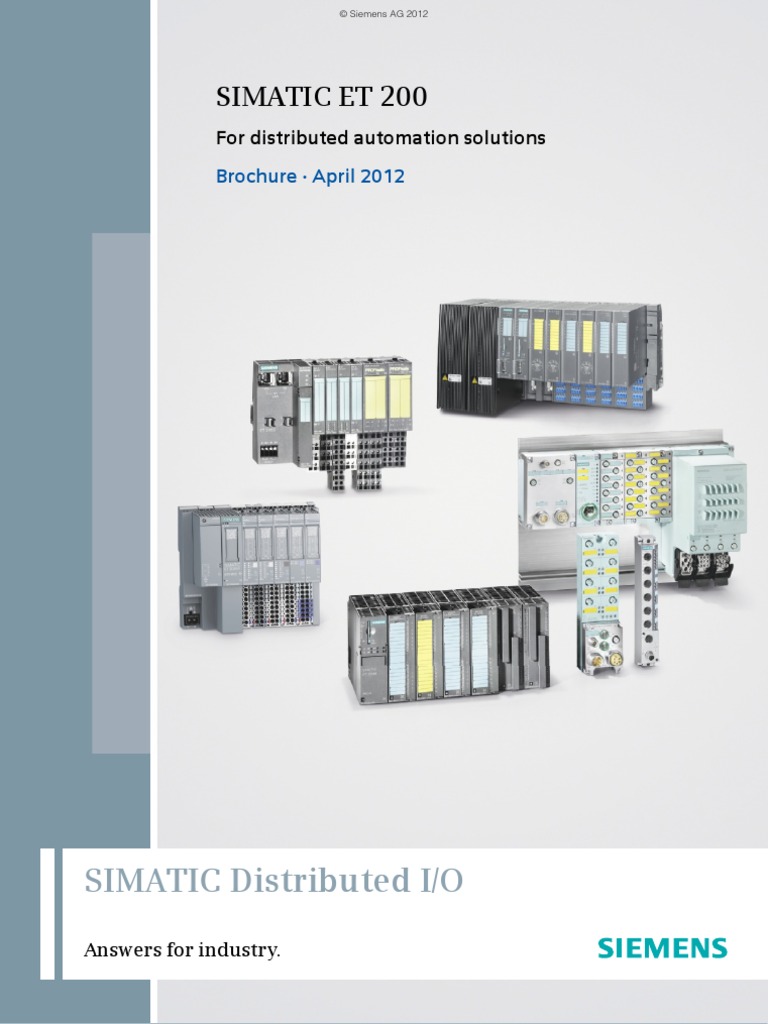 Brochure Simatic Et200 En Pdf Automation Computer Security
