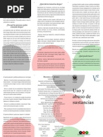 Folleto Prevenvion de Consumo de Sustancias Psicoactivas | PDF | Drogas | La dependencia de ...