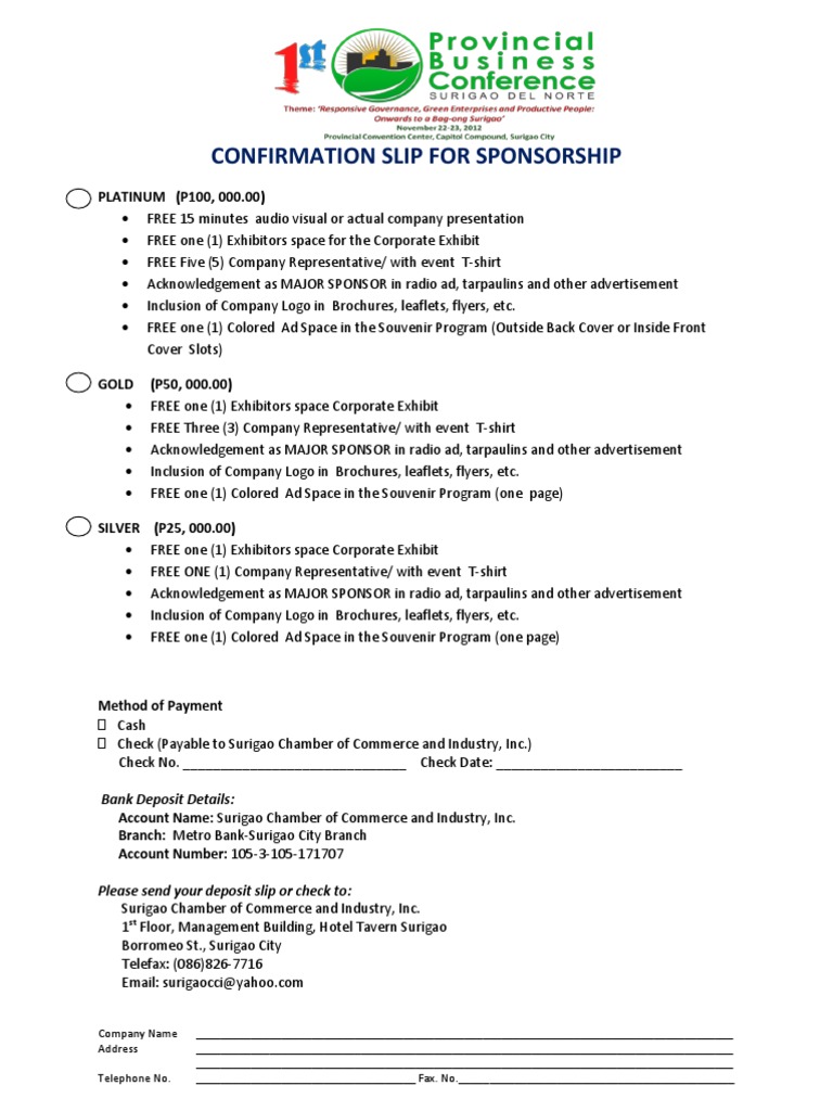 Sponsorship | PDF | Advertising | Cheque