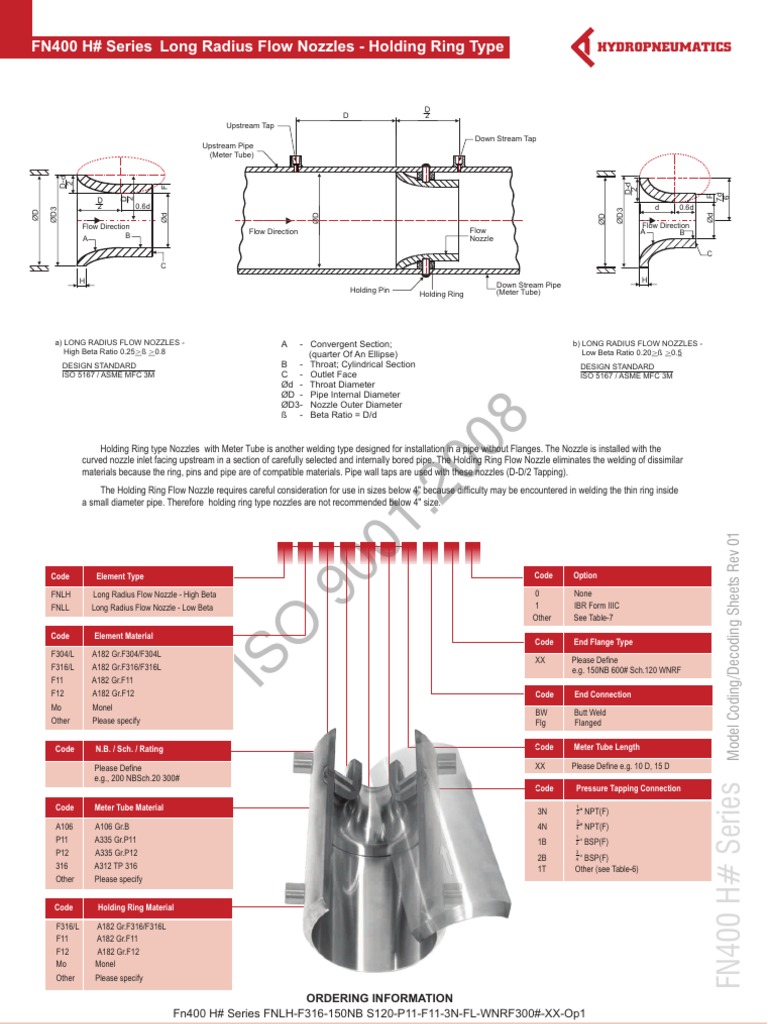 FN400 H# Series Long Radius Flow Nozzles - Holding Ring Type | PDF ...