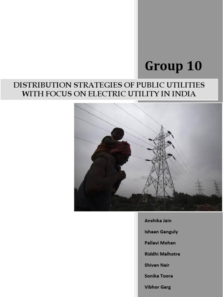 Group 10: Distribution Strategies of Public Utilities With Focus On Electric Utility in India ...