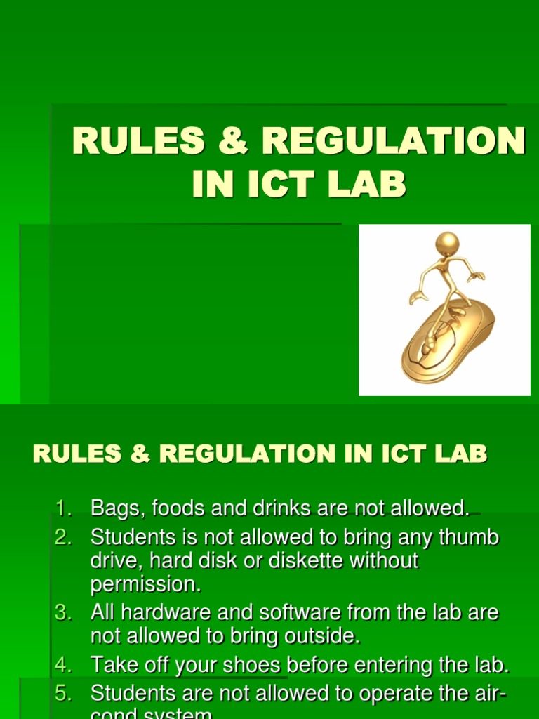 ICT Lab Rules and Regulations | PDF | Home & Garden