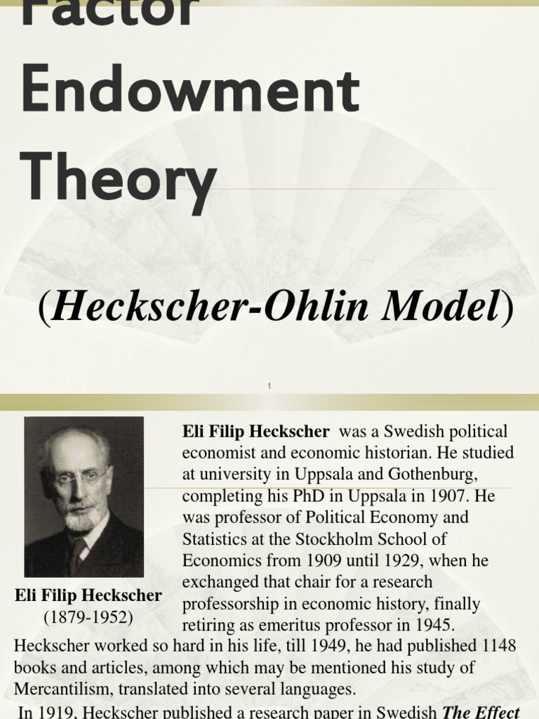 Heckscher-Ohlin Trade Theory Overview | PDF | Production Function ...