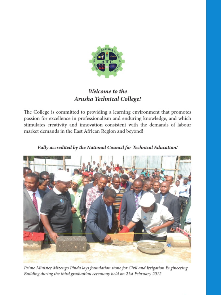 Arusha Technical College - Prospectus 2012/2013 | PDF | University And ...