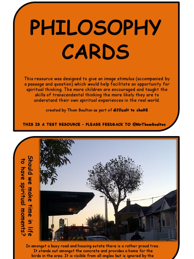 Philosophy Cards: Created by Thom Boulton As Part of Difficult To Share ...