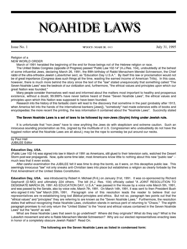 Noahide Laws Noahide Laws | PDF | Chabad | Jews And Judaism