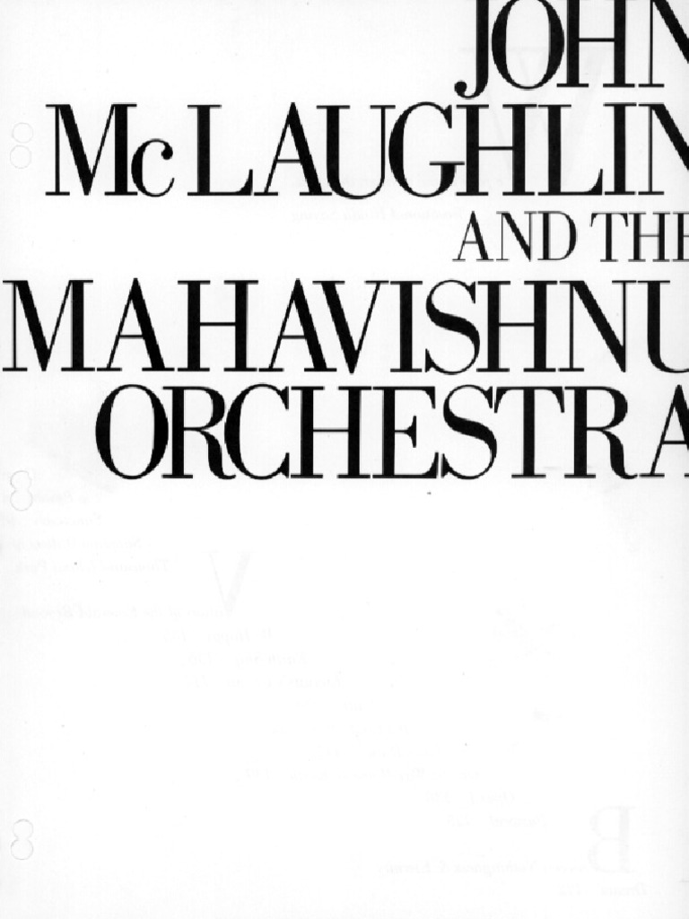 John McLaughlin Mahavishnu Orchestra Songbook | PDF