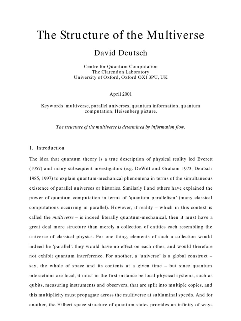 Structure of The Multiverse | PDF