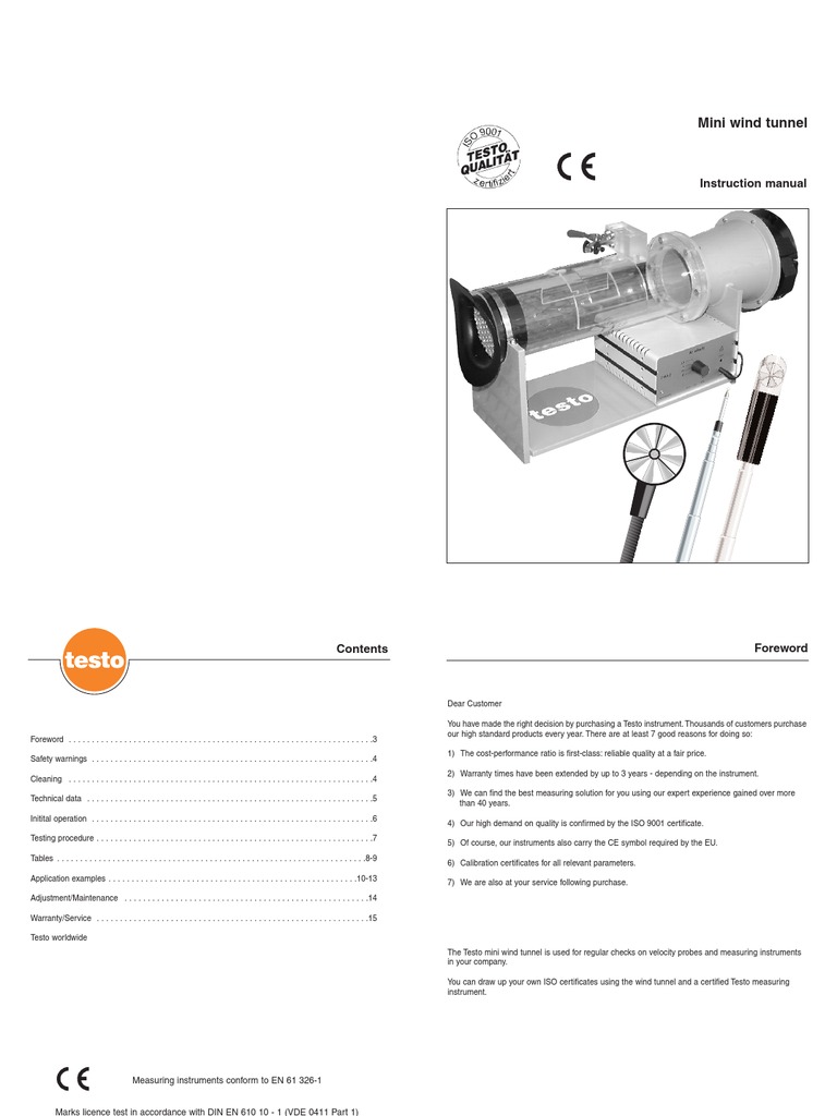 Manual e Mini Wind Tunnel | PDF | Calibration | Pressure Measurement