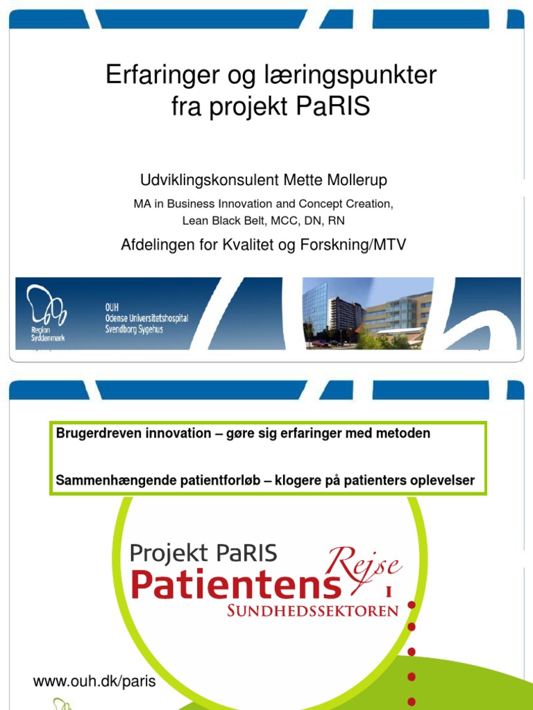 Mette Mollerup: Projekt PaRIS | PDF