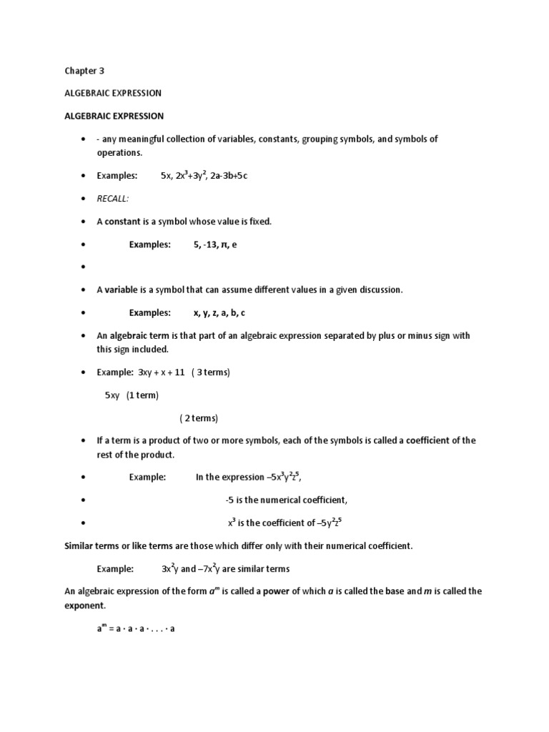 Chapter 3 | PDF | Exponentiation | Polynomial