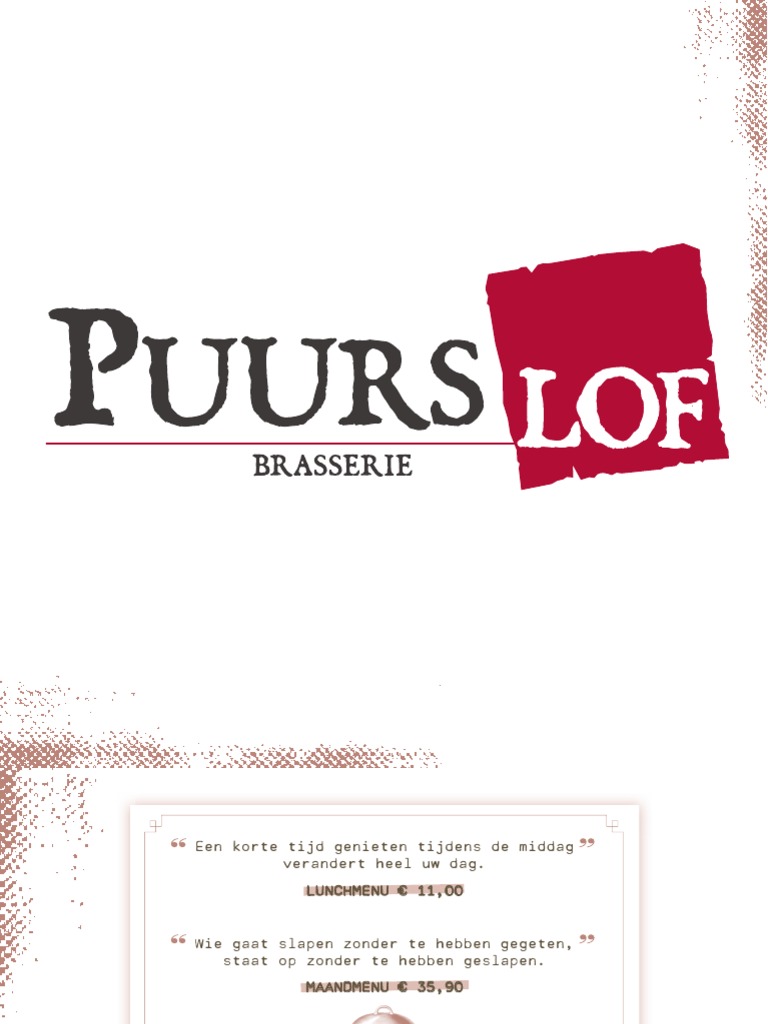 MENU // Puurs Lof | PDF