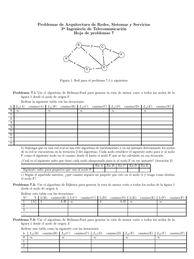 37 Problemas | PDF | Enrutador (Computación) | Enrutamiento