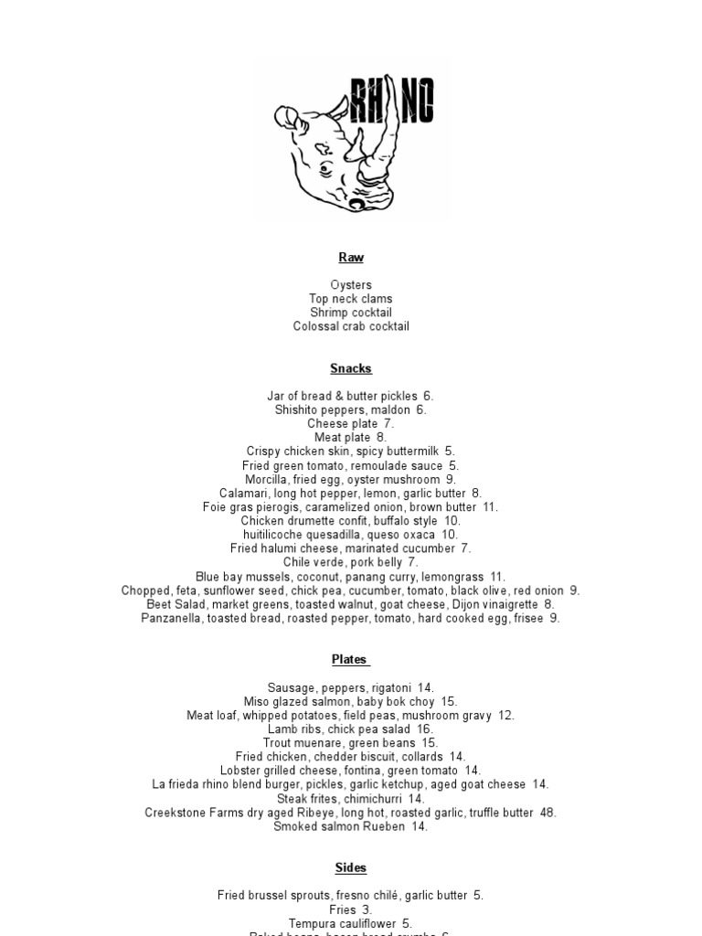 Rhino Opening Menu | PDF