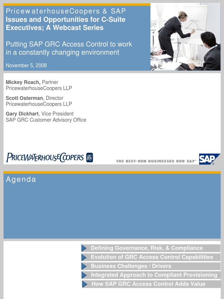 Sap PWC C Suite 110508 | PDF | Pricewaterhouse Coopers | Regulatory ...