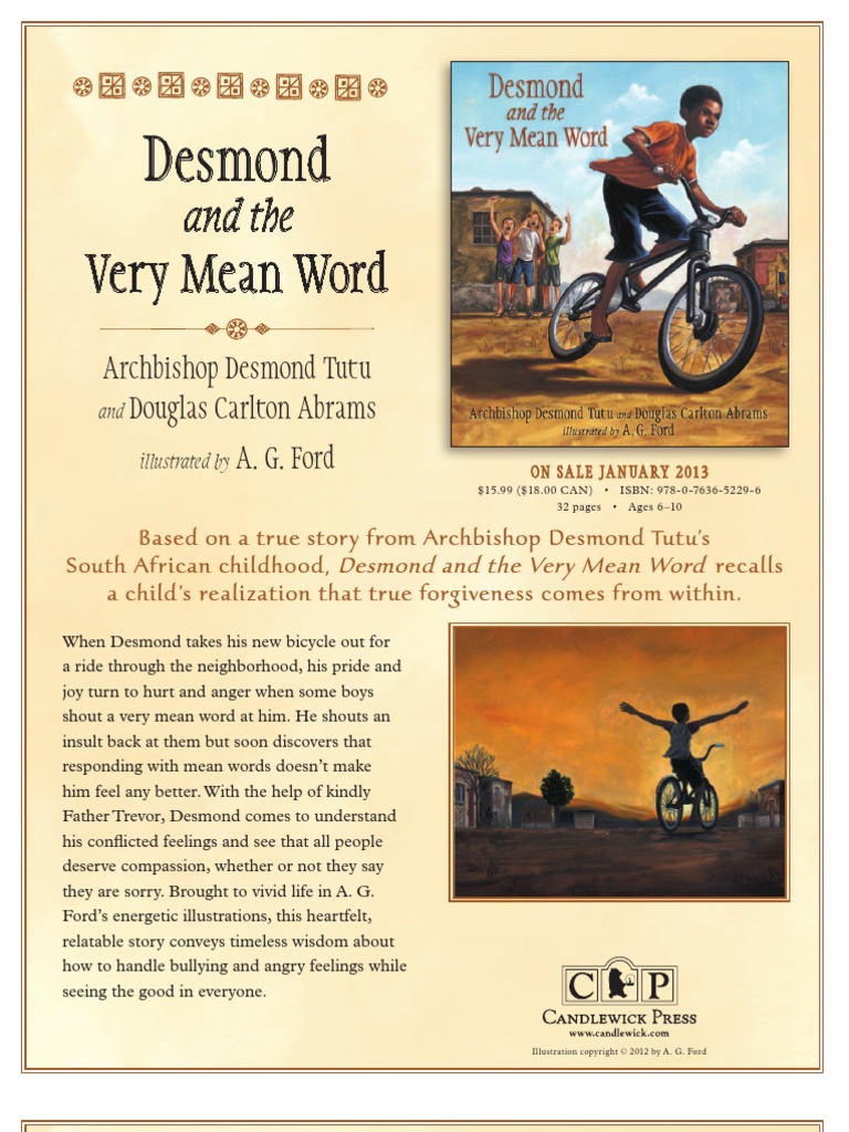 Desmond and the Very Mean Word - Press Release