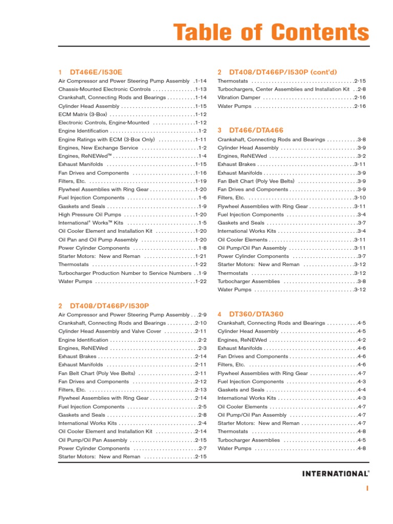 Numeros De Parte Dt466 PDF Piston Cylinder (Engine), 55% OFF