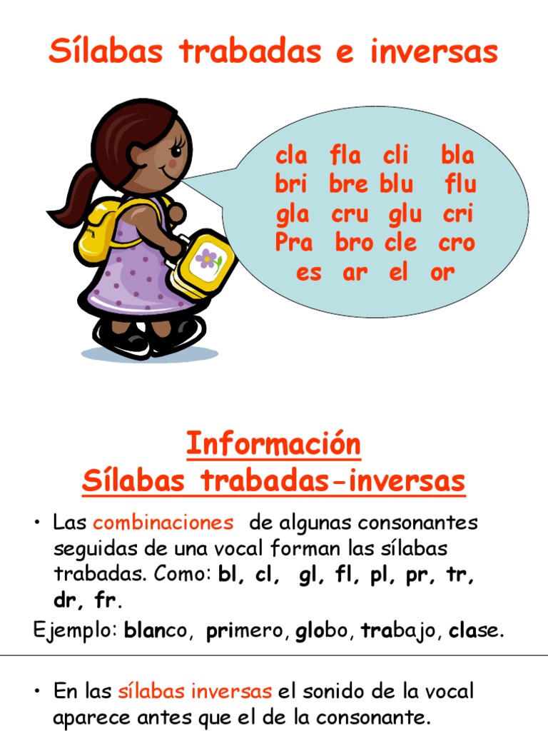 Sílabas trabadas e inversas