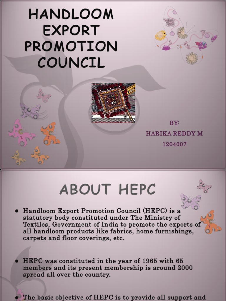 Handloom Export Promotion Council | PDF | Exports | Textile And Clothing