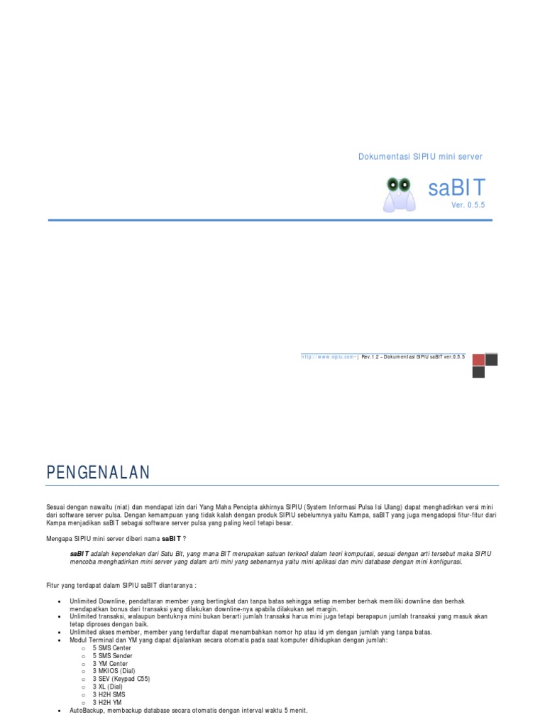 Dokumentasi SIPIU saBIT 2 | PDF | Bisnis | Pengelolaan Keuangan & Uang