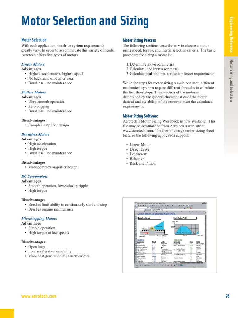 Motor Sizing and Selection Guide | PDF | Electric Motor | Force