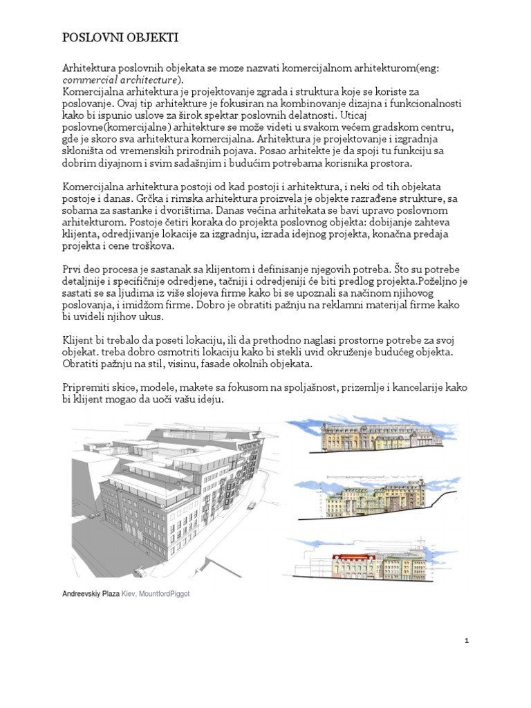 Arhitektura Poslovnih Objekata | PDF
